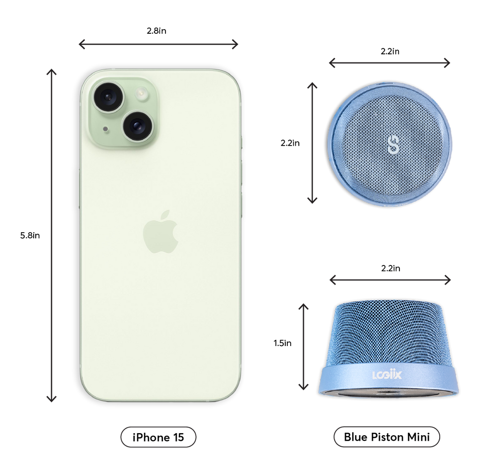 LOGiiX Blue Piston MINI Ultra Portable Compact Bluetooth Speaker